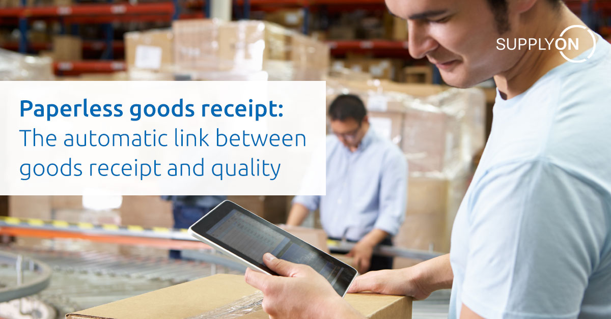 Paperless goods receipt: the automatic link between goods receipt and ...
