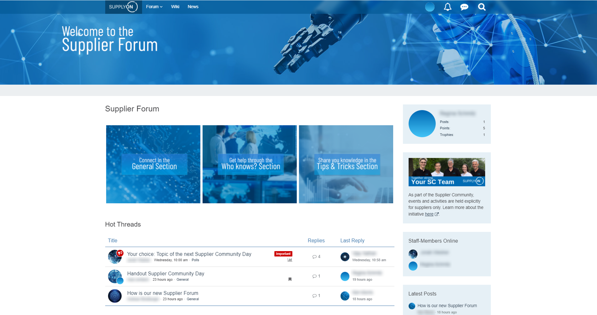 A SupplyOn solution exclusively for suppliers: the Supplier Forum ...