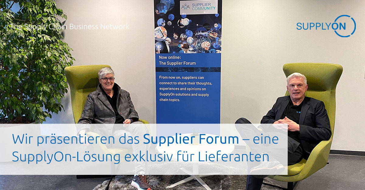Eine SupplyOn-Lösung exklusiv für Lieferanten: Das Supplier Forum ...
