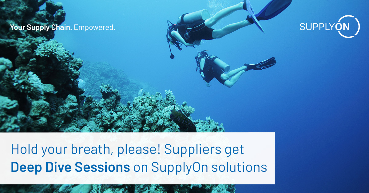 Deep dive sessions for suppliers on SupplyOn Solutions - SupplyOn