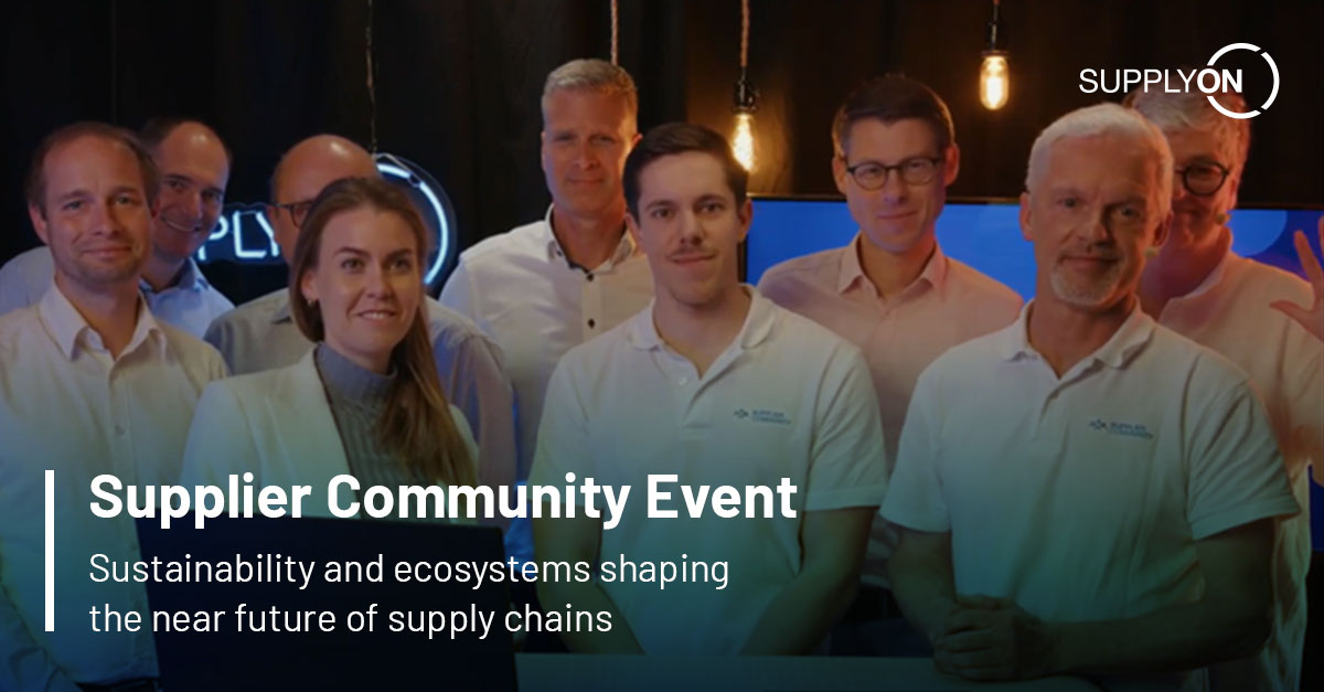 Supplier Community Event: sustainability and ecosystems shaping the ...